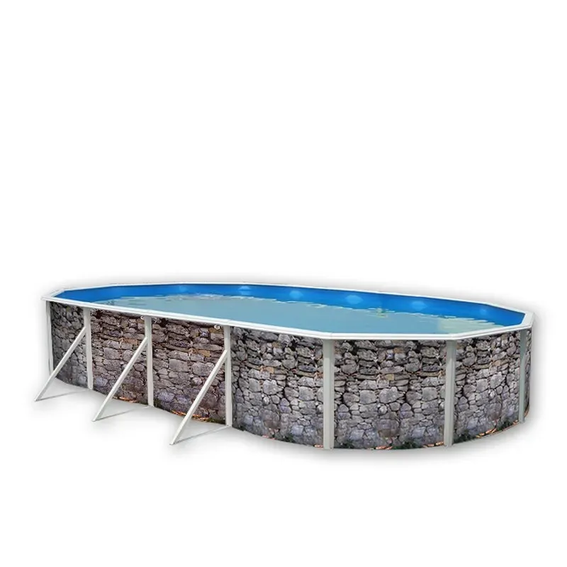 Azuro Pool 460x120 mit Holzoptik