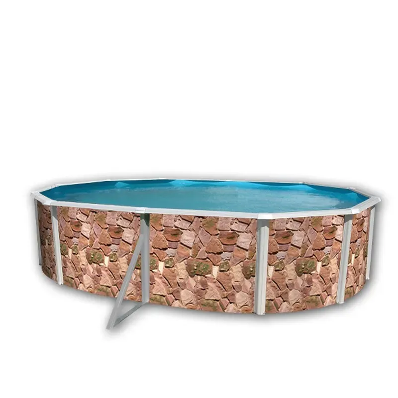 Azuro Pool 360x120 mit Steinoptik