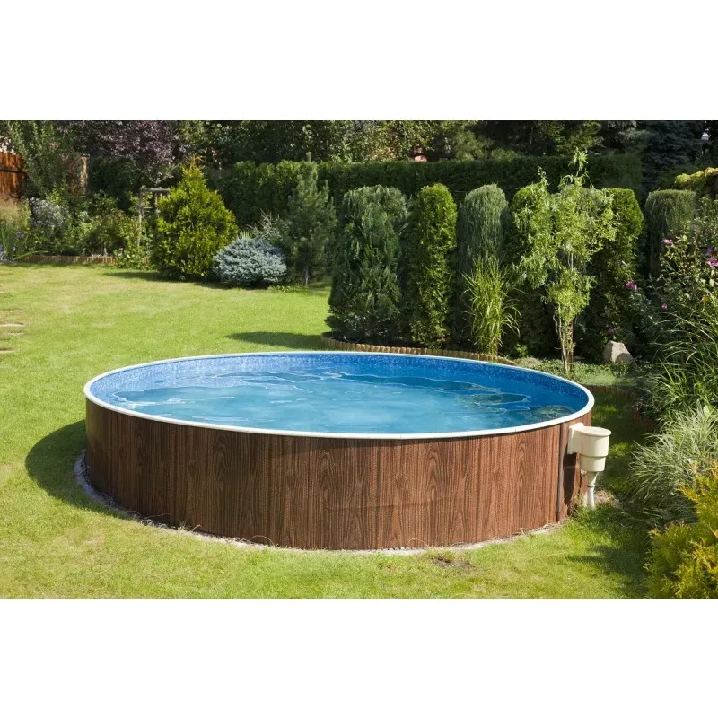 Azuro Pool 550x120 mit Holzoptik