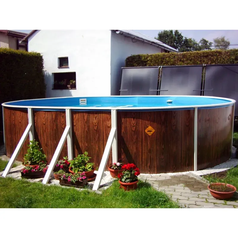 Azuro Pool 730x370x120 mit Holzoptik